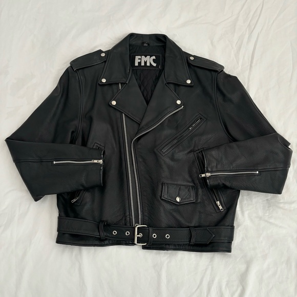 Fmc | Jackets & Coats | Motorcycle Biker Leather Jacket | Poshmark